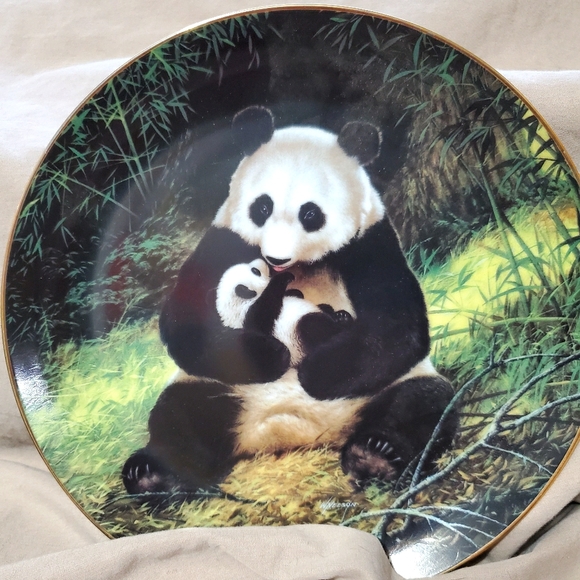 Accents | Collectible Numbered Panda Plate | Poshmark